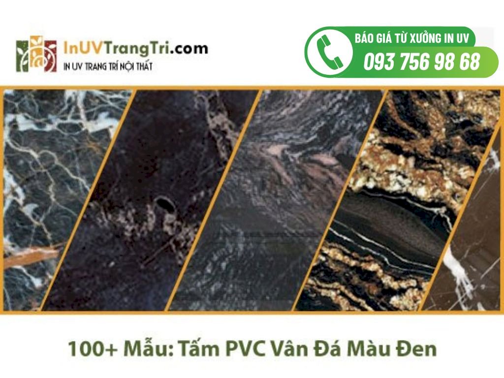 Top 100+ Mẫu tấm PVC vân đá màu Đen